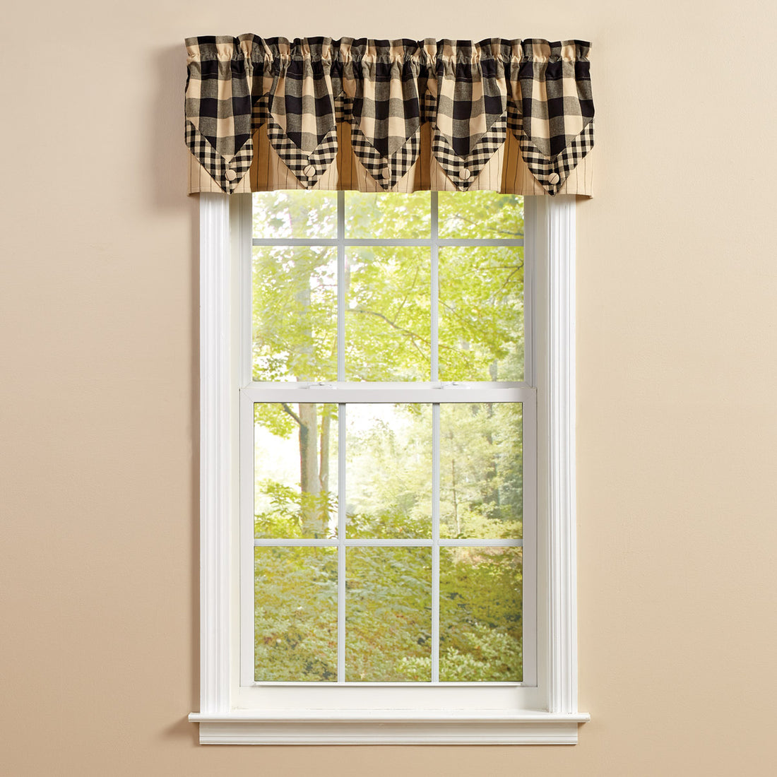 Wicklow Check Point Valance- Black – Patch Creek